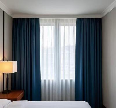 Cina Tende a mantovana in poliestere a doppio strato su misura pronte per il soggiorno in vendita