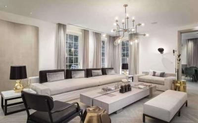 Cina Tende a mantovana in poliestere a doppio strato su misura pronte per il soggiorno in vendita