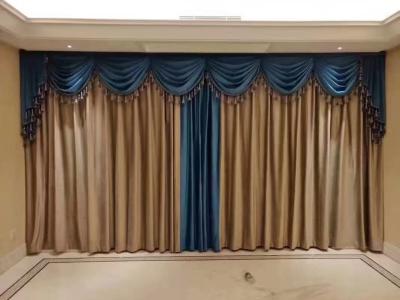 Cina Tende a mantovana in poliestere a doppio strato su misura pronte per il soggiorno in vendita