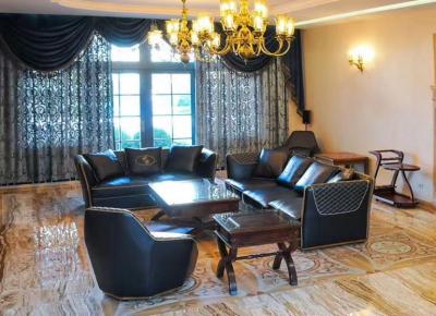 Cina Tende a mantovana in poliestere a doppio strato su misura pronte per il soggiorno in vendita