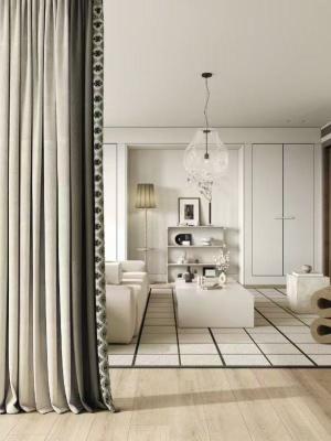 Cina Tende a mantovana in poliestere a doppio strato su misura pronte per il soggiorno in vendita