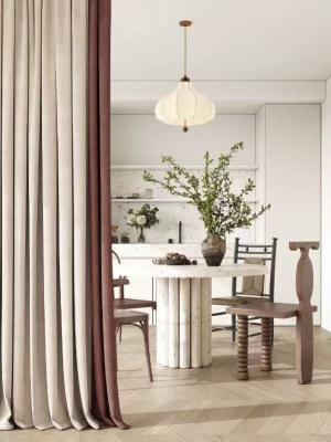 Cina Tende a mantovana in poliestere a doppio strato su misura pronte per il soggiorno in vendita