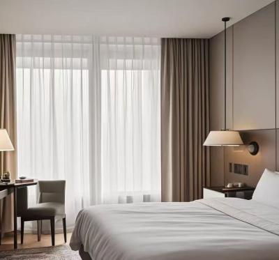 Cina Tende a mantovana in poliestere a doppio strato su misura pronte per il soggiorno in vendita