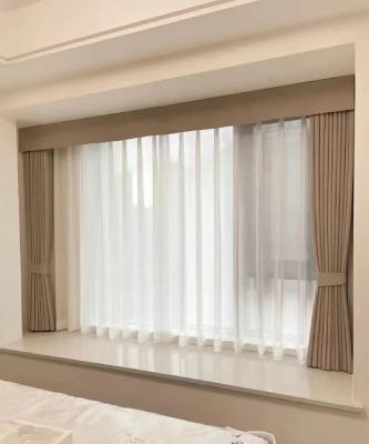 Cina Tende a mantovana in poliestere a doppio strato su misura pronte per il soggiorno in vendita