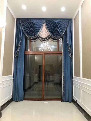 Cina Tende a mantovana in poliestere a doppio strato su misura pronte per il soggiorno in vendita