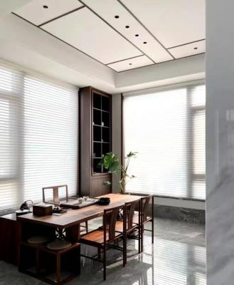 Cina Tende a mantovana in poliestere a doppio strato su misura pronte per il soggiorno in vendita