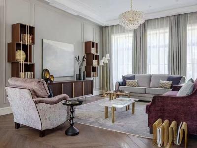 Cina Tende a mantovana in poliestere a doppio strato su misura pronte per il soggiorno in vendita