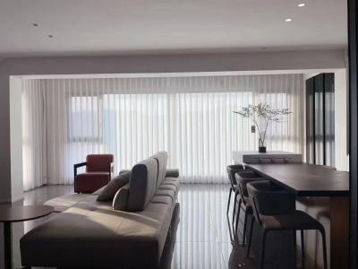 Cina Tende a mantovana in poliestere a doppio strato su misura pronte per il soggiorno in vendita