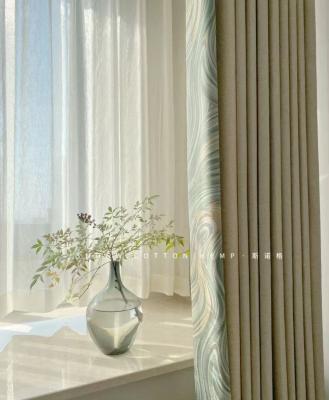 Cina Tende a mantovana in poliestere a doppio strato su misura pronte per il soggiorno in vendita