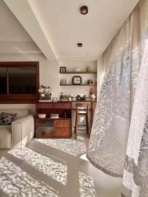 Cina Tende a mantovana in poliestere a doppio strato su misura pronte per il soggiorno in vendita