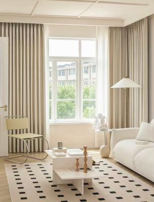 Cina Tende a mantovana in poliestere a doppio strato su misura pronte per il soggiorno in vendita