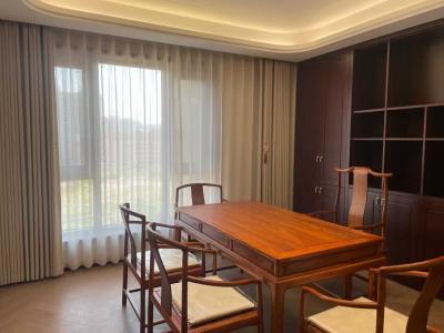 Cina Tende a mantovana in poliestere a doppio strato su misura pronte per il soggiorno in vendita