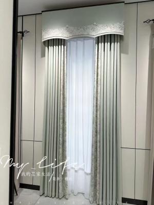 Cina Tende a mantovana in poliestere a doppio strato su misura pronte per il soggiorno in vendita