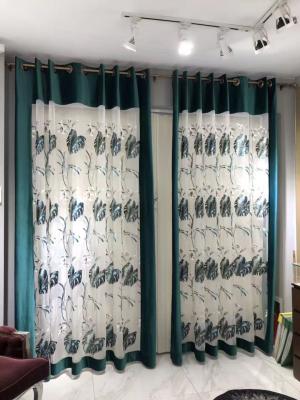 Cina Tende a mantovana in poliestere a doppio strato su misura pronte per il soggiorno in vendita