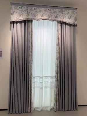 Cina Tende a mantovana in poliestere a doppio strato su misura pronte per il soggiorno in vendita