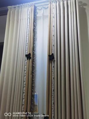 Cina Tende a mantovana in poliestere a doppio strato su misura pronte per il soggiorno in vendita