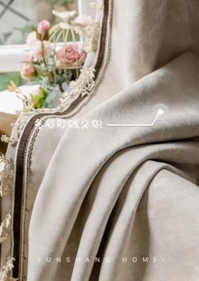 Cina Tende a mantovana in poliestere a doppio strato su misura pronte per il soggiorno in vendita