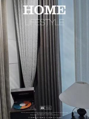 Cina Tende a mantovana in poliestere a doppio strato su misura pronte per il soggiorno in vendita