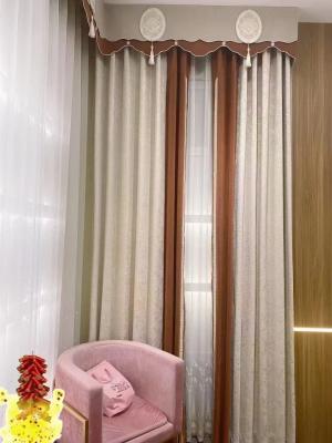 Cina Tende a mantovana in poliestere a doppio strato su misura pronte per il soggiorno in vendita