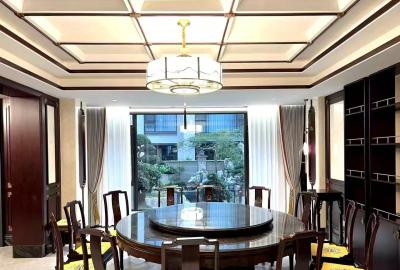 Cina Tende a mantovana in poliestere a doppio strato su misura pronte per il soggiorno in vendita