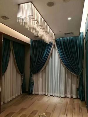 Cina Tende a mantovana in poliestere a doppio strato su misura pronte per il soggiorno in vendita