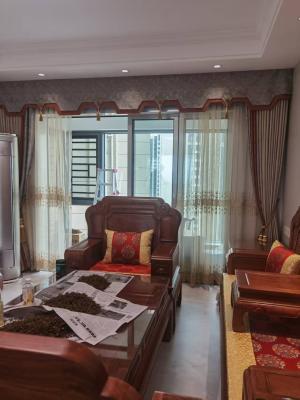 Cina Tende a mantovana in poliestere a doppio strato su misura pronte per il soggiorno in vendita