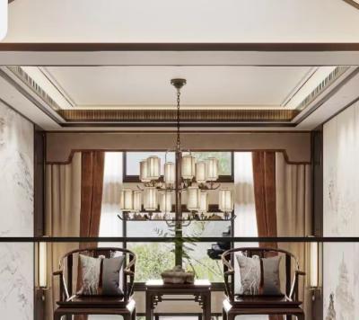 Cina Tende a mantovana in poliestere a doppio strato su misura pronte per il soggiorno in vendita