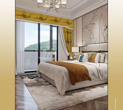 Cina Tende a mantovana in poliestere a doppio strato su misura pronte per il soggiorno in vendita