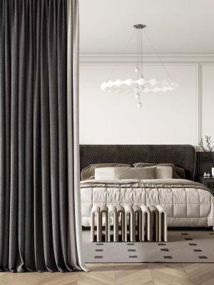 Cina Tende a mantovana in poliestere a doppio strato su misura pronte per il soggiorno in vendita