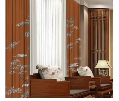 Cina Tende a mantovana in poliestere a doppio strato su misura pronte per il soggiorno in vendita