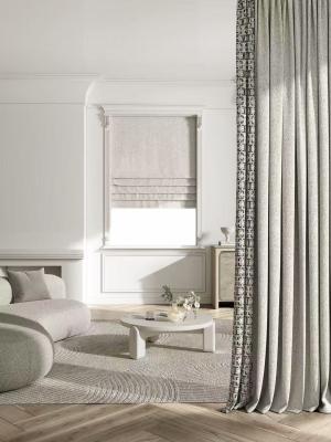 Cina Tende a mantovana in poliestere a doppio strato su misura pronte per il soggiorno in vendita