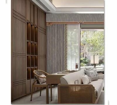 Cina Tende a mantovana in poliestere a doppio strato su misura pronte per il soggiorno in vendita