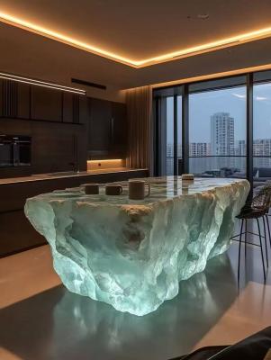 Cina Arredamento luminoso per esterni personalizzato Tavolo da bar a LED che cambia colore, mobili per cantina in vendita