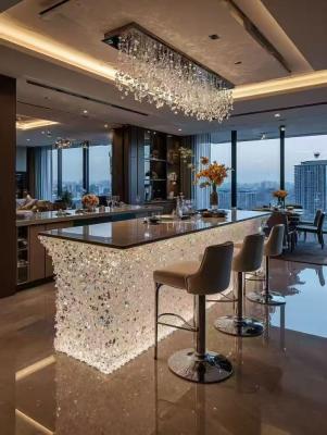 Cina Arredamento luminoso per esterni personalizzato Tavolo da bar a LED che cambia colore, mobili per cantina in vendita