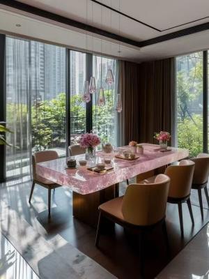 China Hot Sale Luminous Tables Restaurant New Type Furniture Square Ice Crack Onyx Luminous Coffee Table Tea Table for Bar Pub Restaurant 48'' 1200mm Back Lighted Translucent Furniture for sale