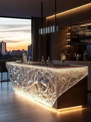 Cina Arredamento luminoso per esterni personalizzato Tavolo da bar a LED che cambia colore, mobili per cantina in vendita