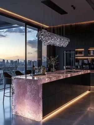 Cina Arredamento luminoso per esterni personalizzato Tavolo da bar a LED che cambia colore, mobili per cantina in vendita