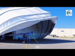 large heat arched polygon tent heavy duty for warehouse storage odm