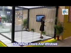 soundproof lattice aluminium glazed door for modern apartment casement