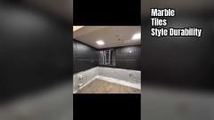 Modern Living Room Wholesale Polished 3D Printing Marble Ceramic Tiles with Customized Size