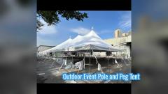 American Outdoor Event Pole and Peg Tent Aluminum Alloy Canopy with Easy Installation Portable Tent