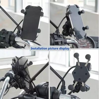 China 2A Fast Charging 6.5 Inch Motorcycle Phone Holder Waterproof With Usb for sale