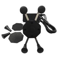 China Multi Function Motorcycle Mobile Phone Mount , 5v 2.5A 360D Iphone Holder For Motorcycle for sale