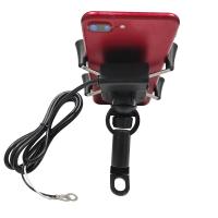 China Multi Function Motorcycle Mobile Phone Mount , 5v 2.5A 360D Iphone Holder For Motorcycle for sale