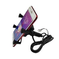 China Multi Function Motorcycle Mobile Phone Mount , 5v 2.5A 360D Iphone Holder For Motorcycle for sale