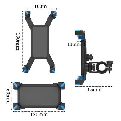 China montagem do telefone de 360degree Sportbike, 3.7-7.2inches 2 Wheeler Mobile Holder à venda