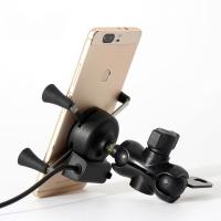 China 360Degree 2A Iphone 8 Plus Motorcycle Mount X Shape 90cm Cable for sale