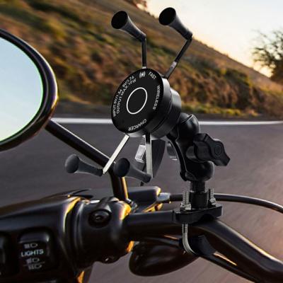 Cina 3 in 1 supporto senza fili del caricatore del motociclo, presa del telefono del motociclo del FCC 5V 1.5A in vendita