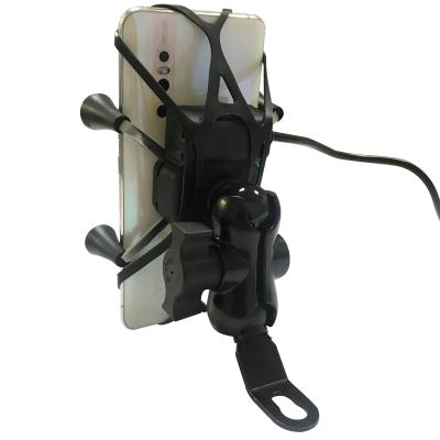 Cina Supporto a 3-6.5 pollici del telefono dei Gps, supporto di carico senza fili del telefono del motociclo di 5V 2.5A in vendita