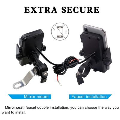 China Drahtloser Ladegerät-Berg des Motorrad-10MA, DC10-32V Iphone 11 Motorrad-Halter zu verkaufen